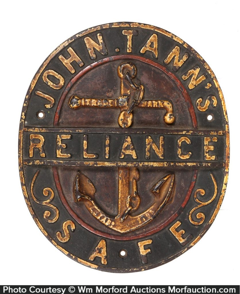 Reliance Safes Sign • Antique Advertising