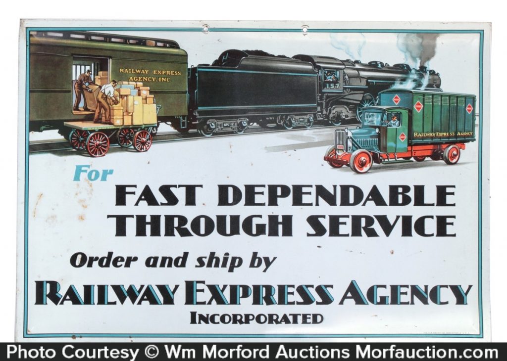 Railway Express Agency Sign • Antique Advertising