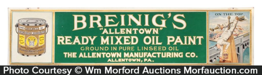 Breinig's Allentown Paint Sign • Antique Advertising