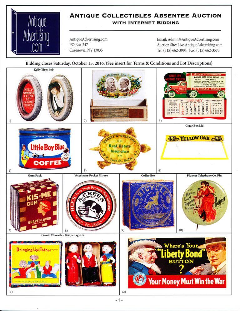 Past Auctions • Antique Advertising