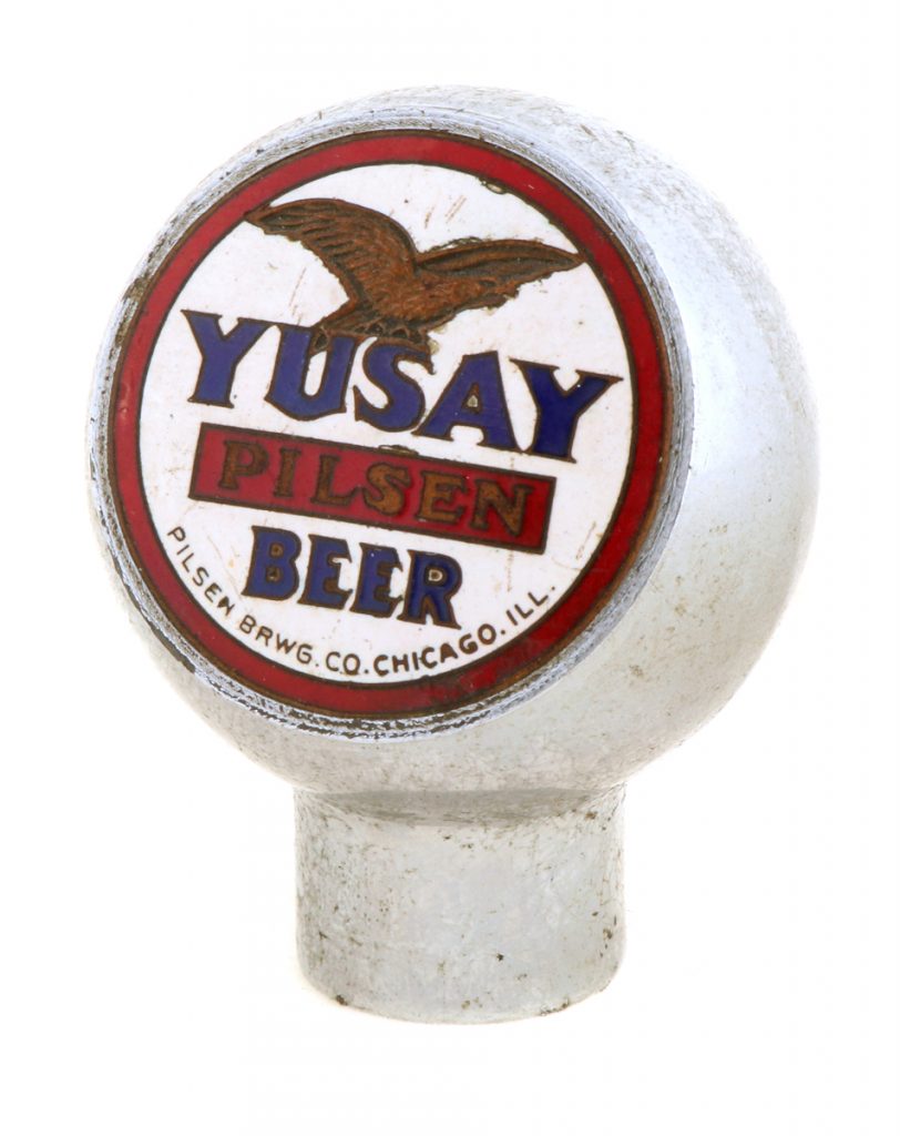 Yusay Beer Tap Knob • Antique Advertising