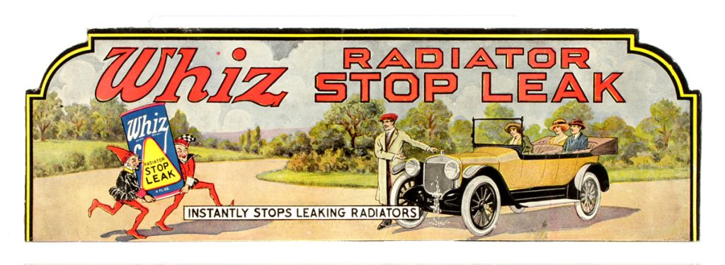 Whiz Radiator Die-Cut Sign • Antique Advertising