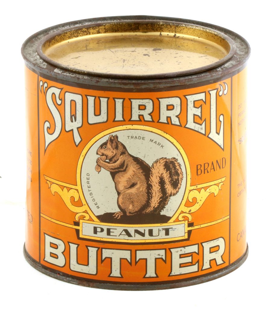 Squirrel Peanut Butter Tin • Antique Advertising