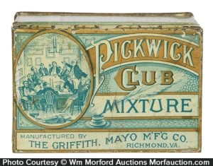 Pickwick Club Mixture Tobacco Tin • Antique Advertising