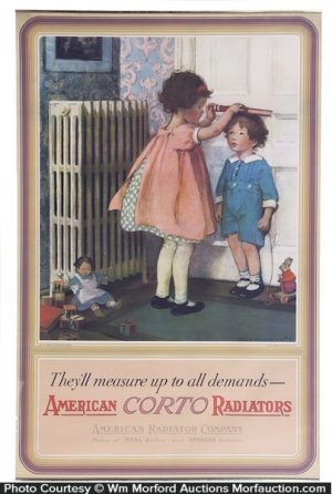 American Corto Radiators Sign • Antique Advertising