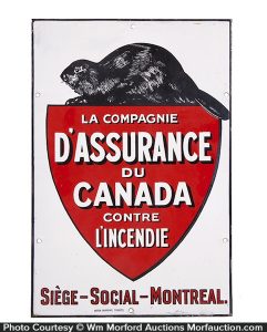 Canadian Fire Insurance Sign • Antique Advertising