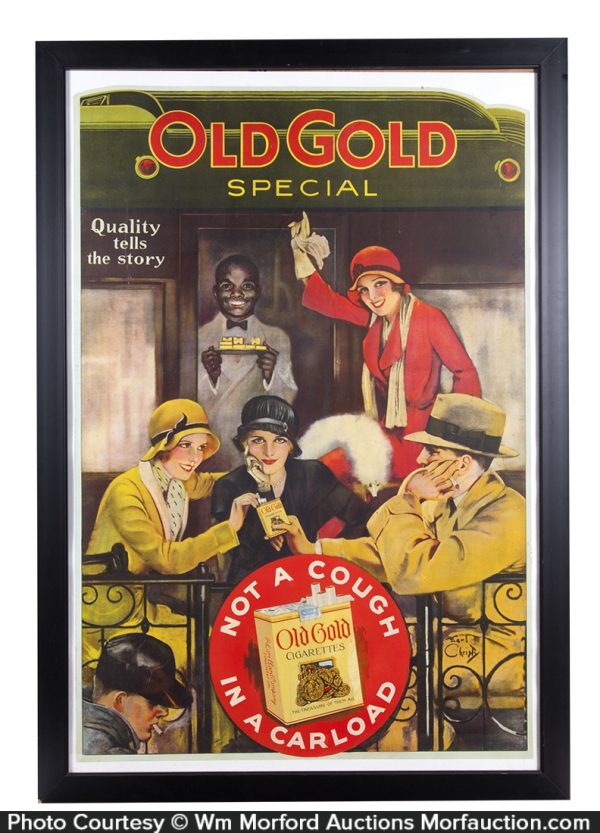Old Gold Cigarettes Sign • Antique Advertising