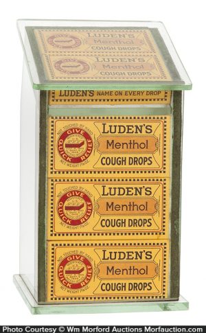 Ludens Cough Drops Display • Antique Advertising
