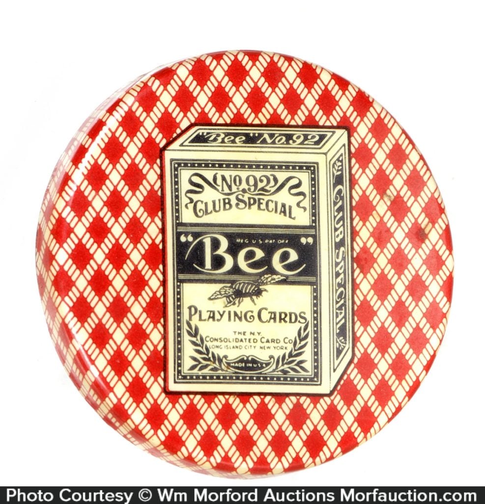 Bee Playing Cards Paperweight • Antique Advertising