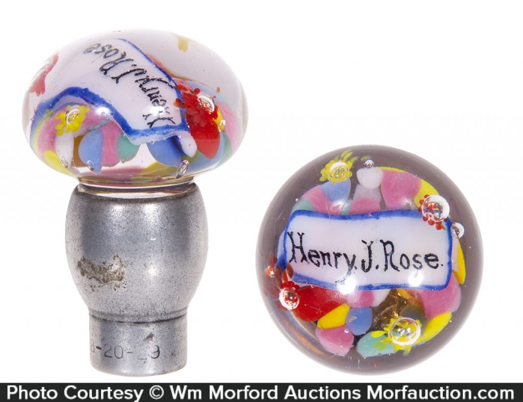 Vintage Hand Blown Shift Knob • Antique Advertising