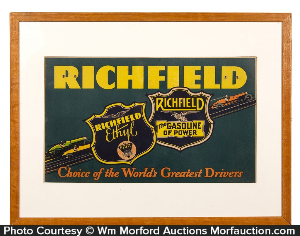 Richfield Gasoline Sign • Antique Advertising
