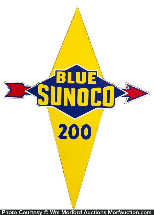 Blue Sunoco Porcelain Sign • Antique Advertising