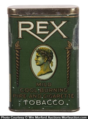 Rex Pocket Tobacco Tin • Antique Advertising