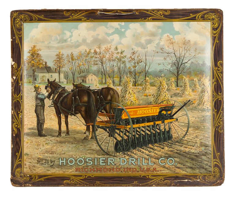 Hoosier Drill Co. Sign • Antique Advertising