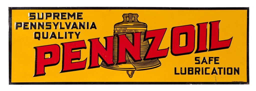 Early Pennzoil Sign • Antique Advertising