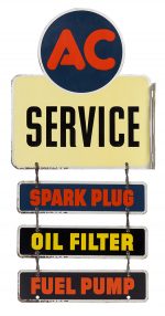 AC Service Station Sign • Antique Advertising