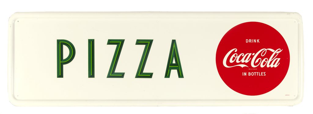 Pizza Coca-Cola Sign • Antique Advertising