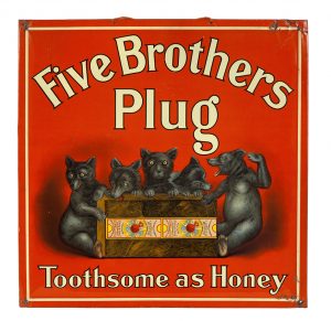 Five Brothers Tobacco Sign • Antique Advertising