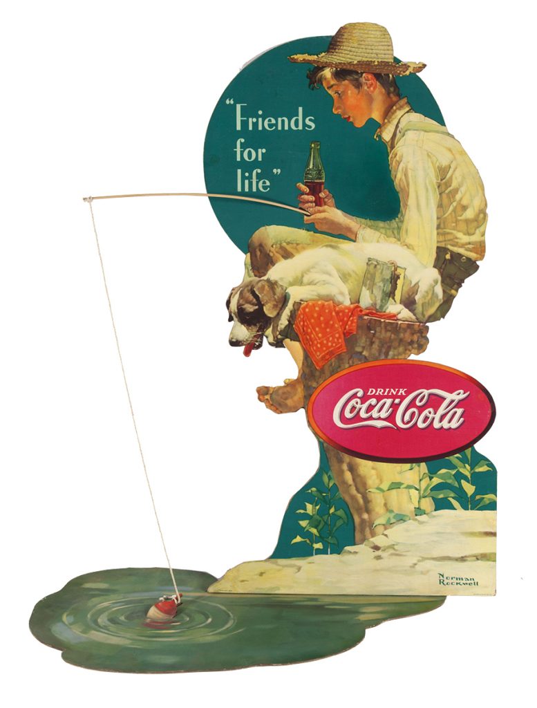 Coca-Cola Window Display (Norman Rockwell) • Antique Advertising