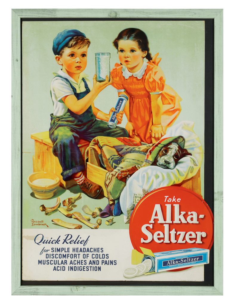 Alka Seltzer Sign • Antique Advertising